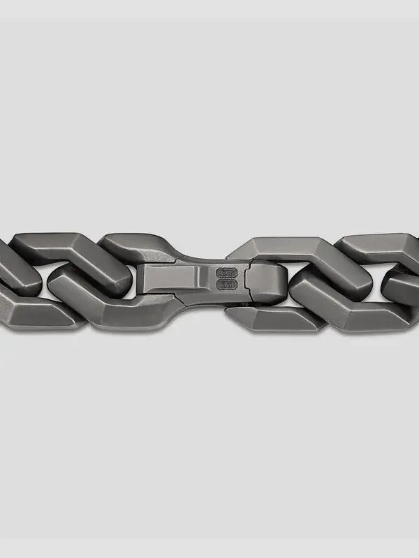David Yurman Curb Chain Angular Link Bracelet In Titanium, 11.5mm