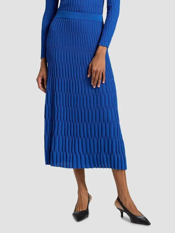 Misook Textured Knit Maxi Skirt