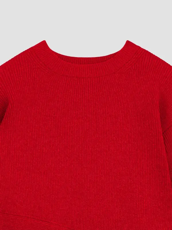 Givenchy Asymmetric Sweater In Wool And Cashmere - Red