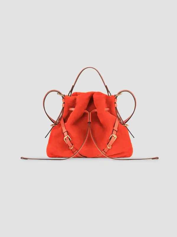 Givenchy Small Voyou Bucket Bag In Faux Fur