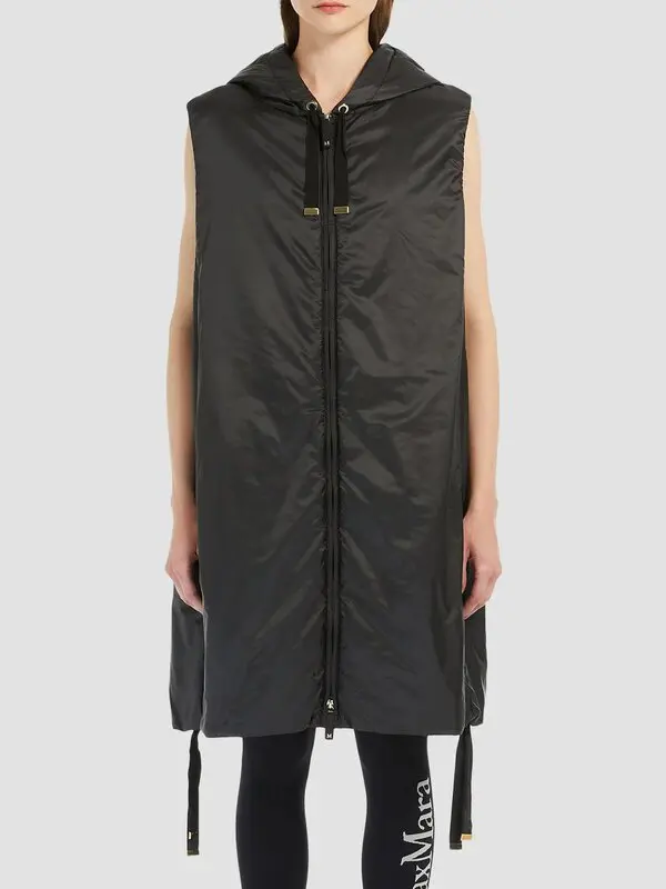 Max Mara Water Repellent Canvas Gilet - Black