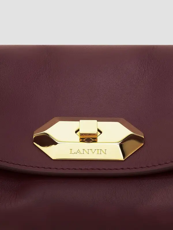 LANVIN Compagnon Asymmetrical Crossbody Bag In Leather