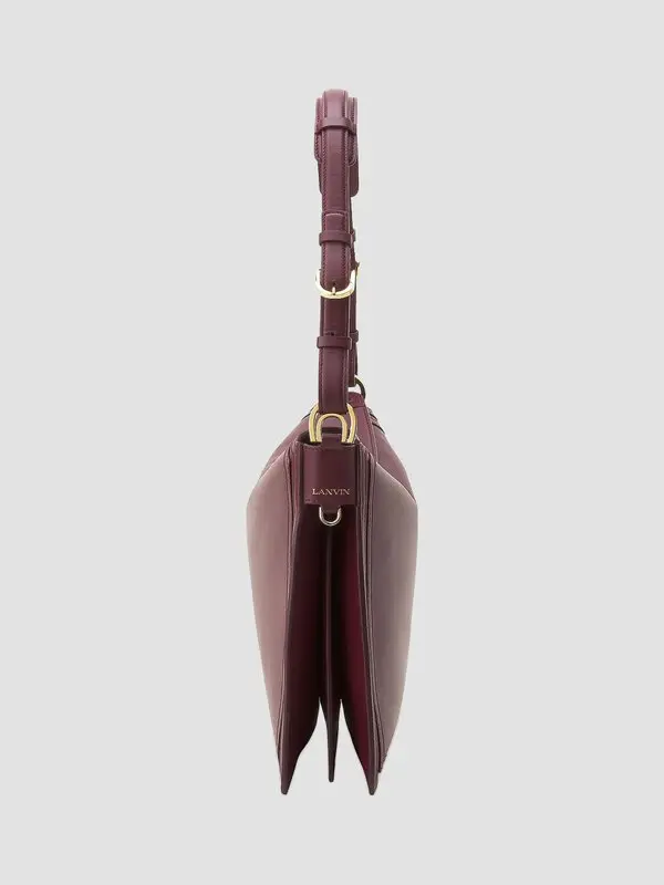 LANVIN Compagnon Asymmetrical Crossbody Bag In Leather
