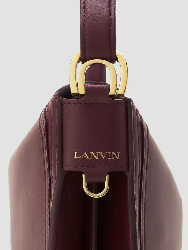 LANVIN Compagnon Asymmetrical Crossbody Bag In Leather