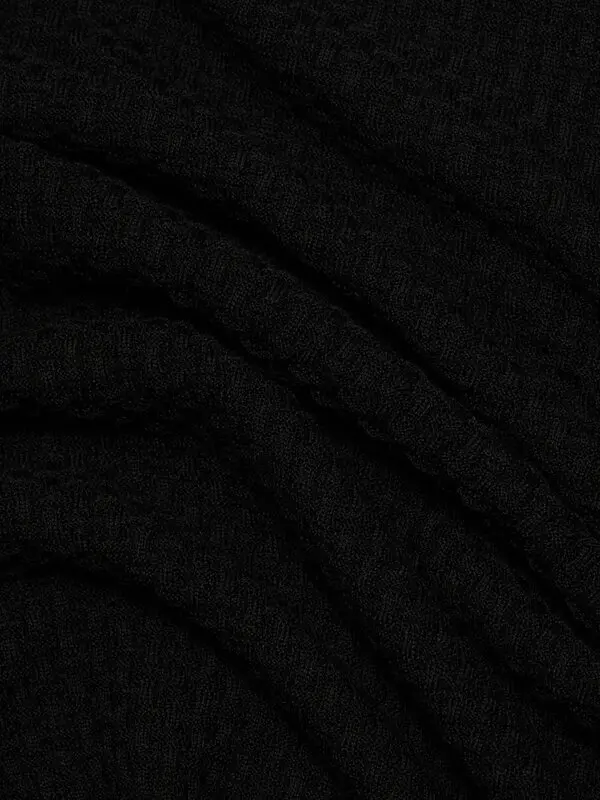 Emporio Armani Tonal Basket Weave Virgin Wool Sweater