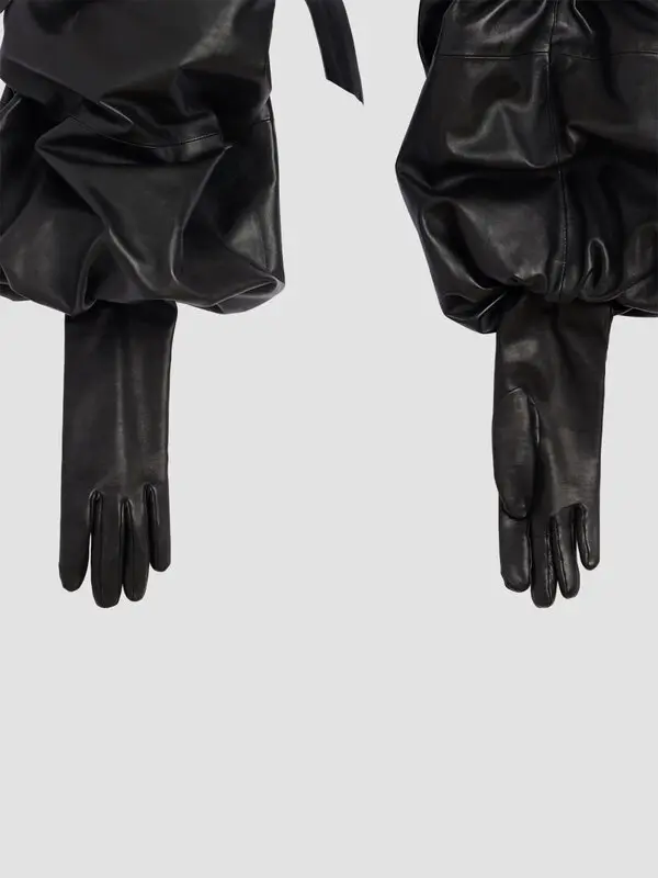 Givenchy Large Bonbon Gloves In Nappa Leather