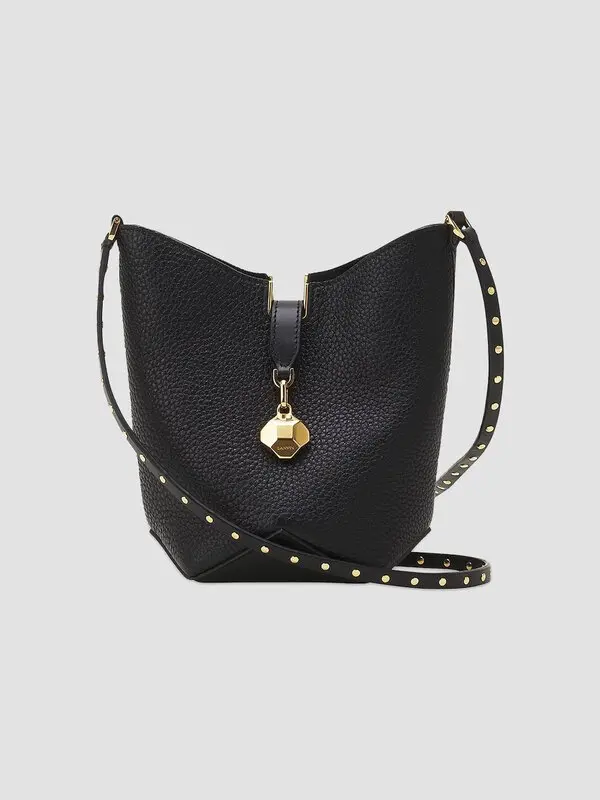 LANVIN Catch Nano Leather Bucket Bag