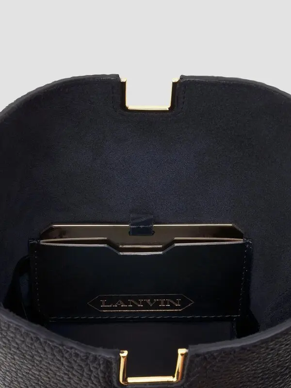 LANVIN Catch Nano Leather Bucket Bag