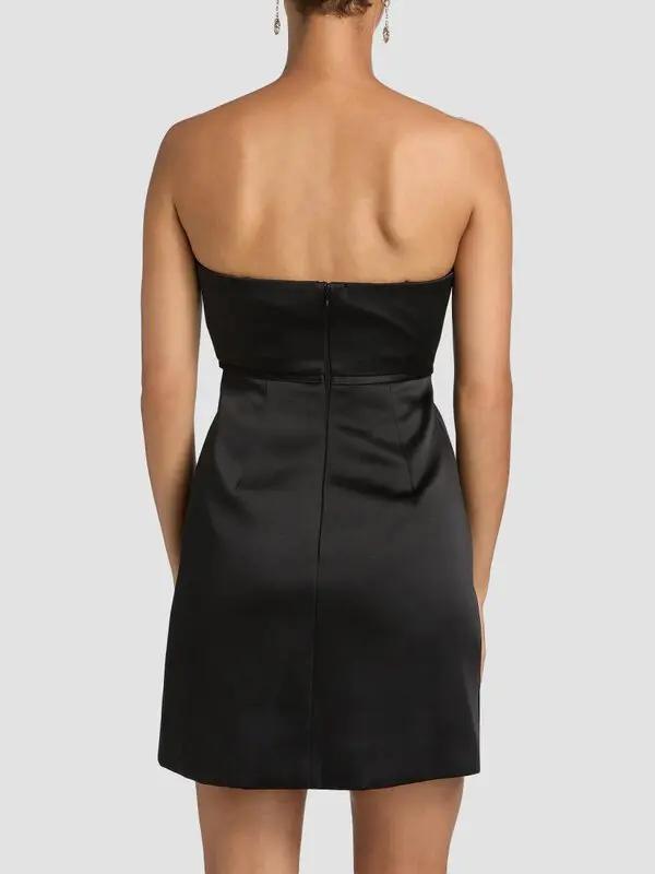 MILLY Robin Duchess Satin Strapless Minidress