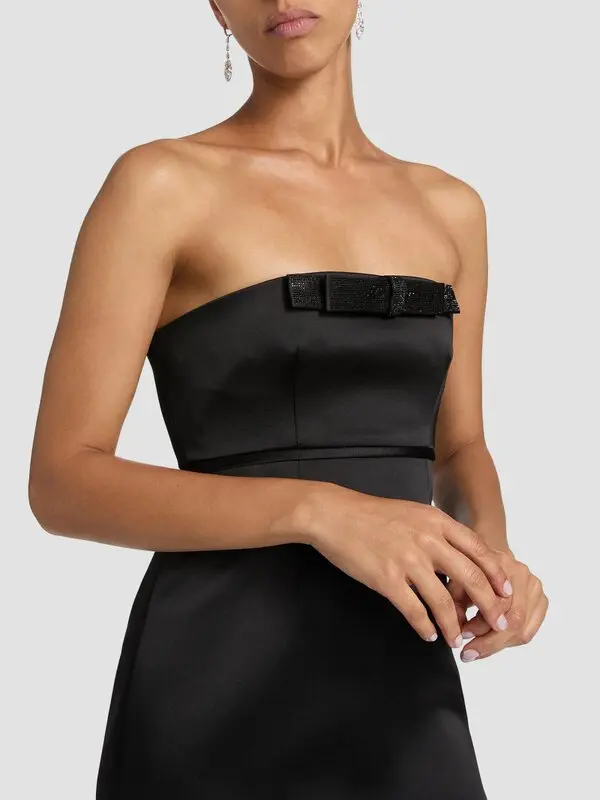 MILLY Robin Duchess Satin Strapless Minidress