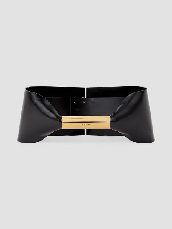 Givenchy Bow-effect Waist Belt In Leather - Black