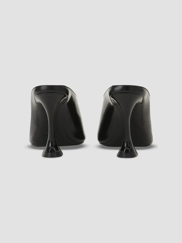 LANVIN Midnight Step Mules In Patent Leather