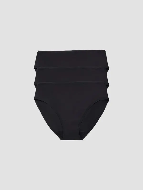 Natori Bliss Bare Cotton Hipster 3-pack - Black
