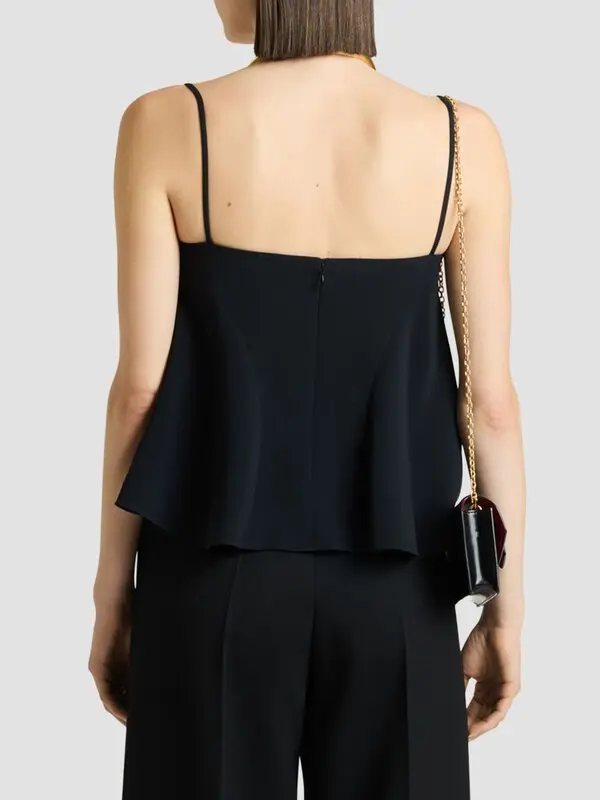 Givenchy Sliced Top In Crepe Cady