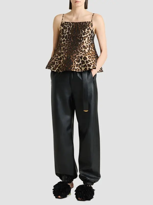 Givenchy Sliced Top In Leopard Jacquard