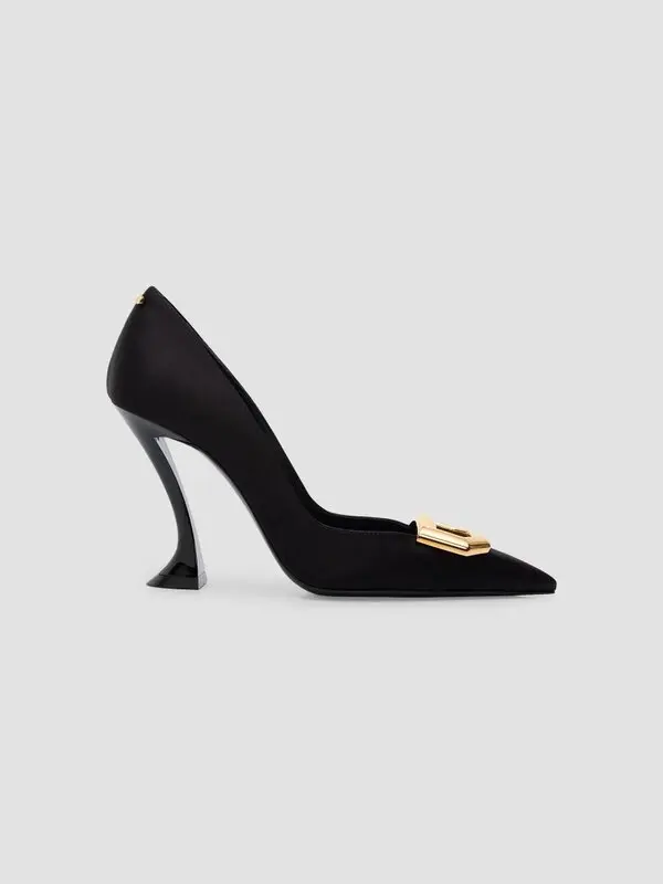 LANVIN 100mm Midnight Step Buckle Pumps - Black