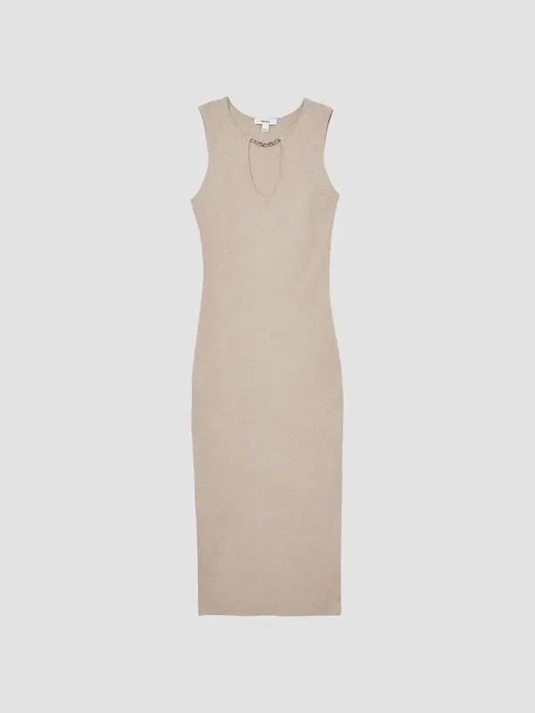 REISS Nola Sleeveless Knit Midi-dress