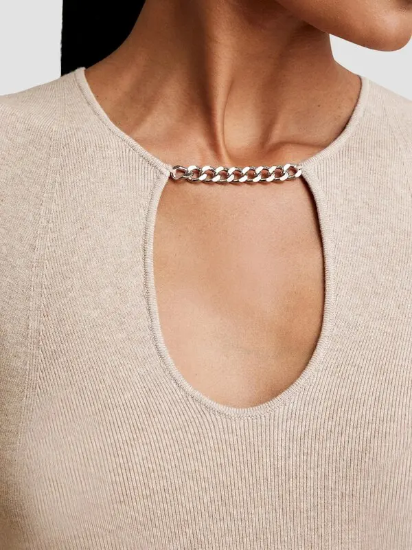 REISS Nola Sleeveless Knit Midi-dress