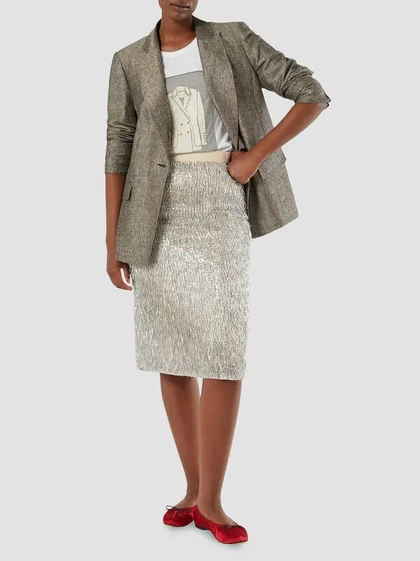 Marina Rinaldi Sequinned Tulle Skirt