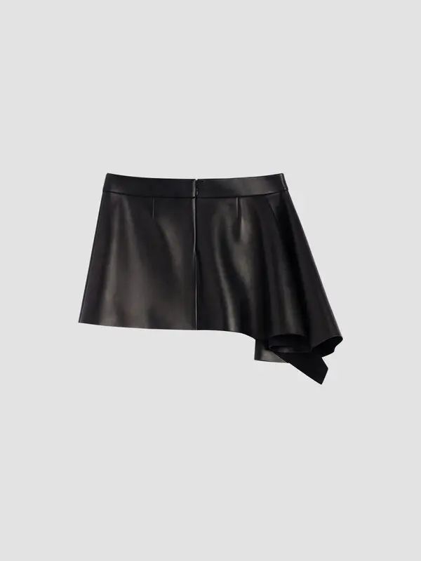 Givenchy Slashed Mini Skirt In Leather