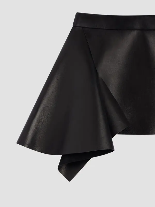 Givenchy Slashed Mini Skirt In Leather
