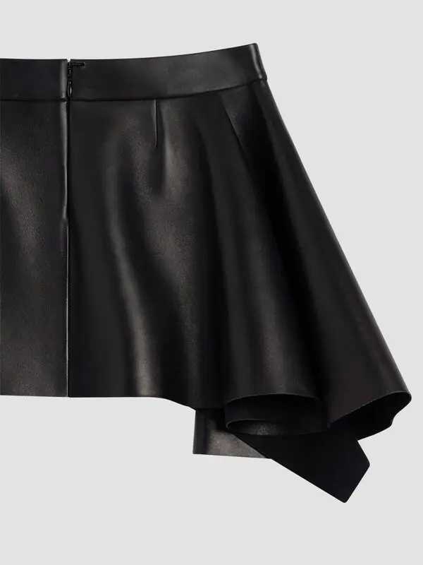 Givenchy Slashed Mini Skirt In Leather
