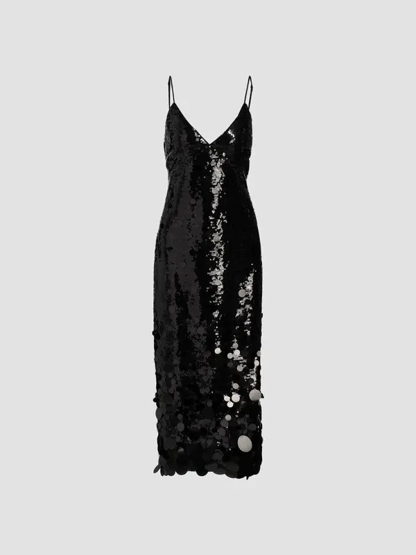 MILLY Rae Sequin-embellished Midi-dress
