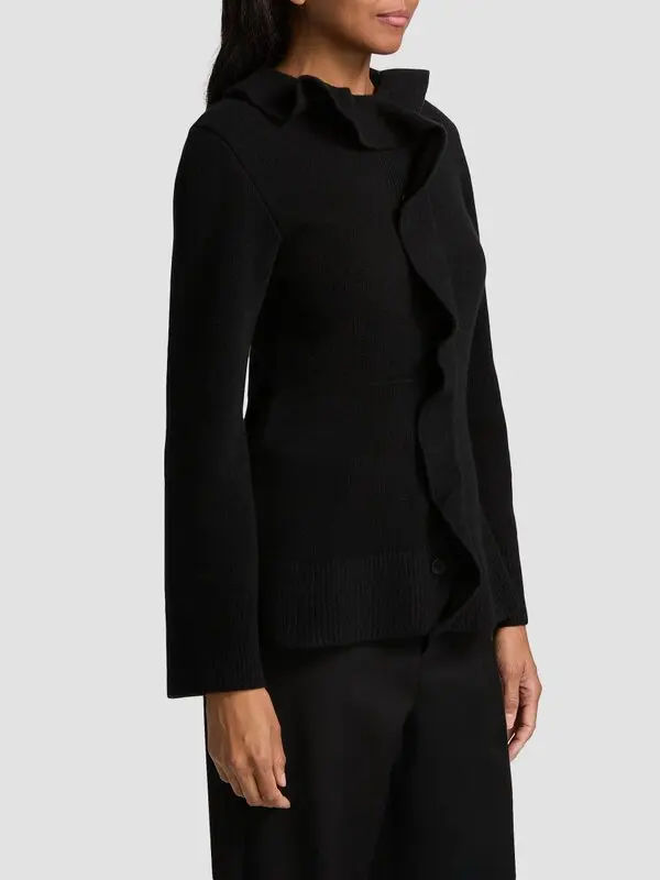 LIBEROWE Queen Wool Ruffle Cardigan