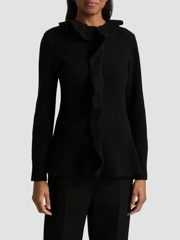 LIBEROWE Queen Wool Ruffle Cardigan