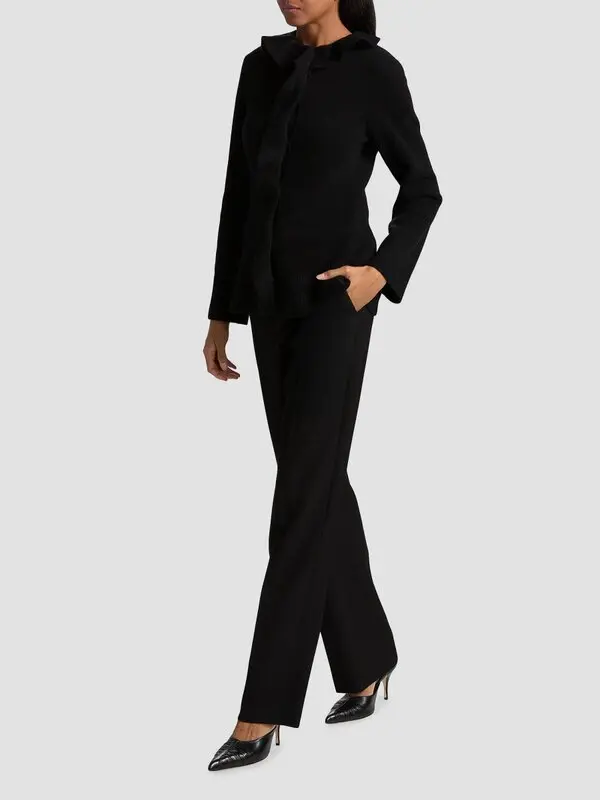 LIBEROWE Queen Wool Ruffle Cardigan