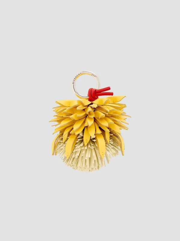 Givenchy Bicolor Thistle Charm In Nappa Leather - Yellow Red