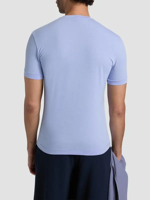 Giorgio Armani Stretch Jersey Crewneck T-shirt - Solid Light