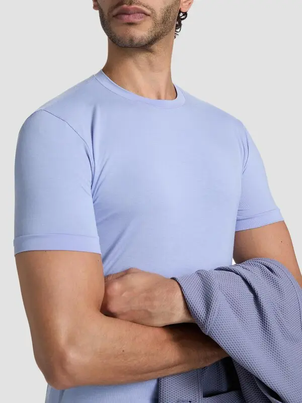 Giorgio Armani Stretch Jersey Crewneck T-shirt - Solid Light