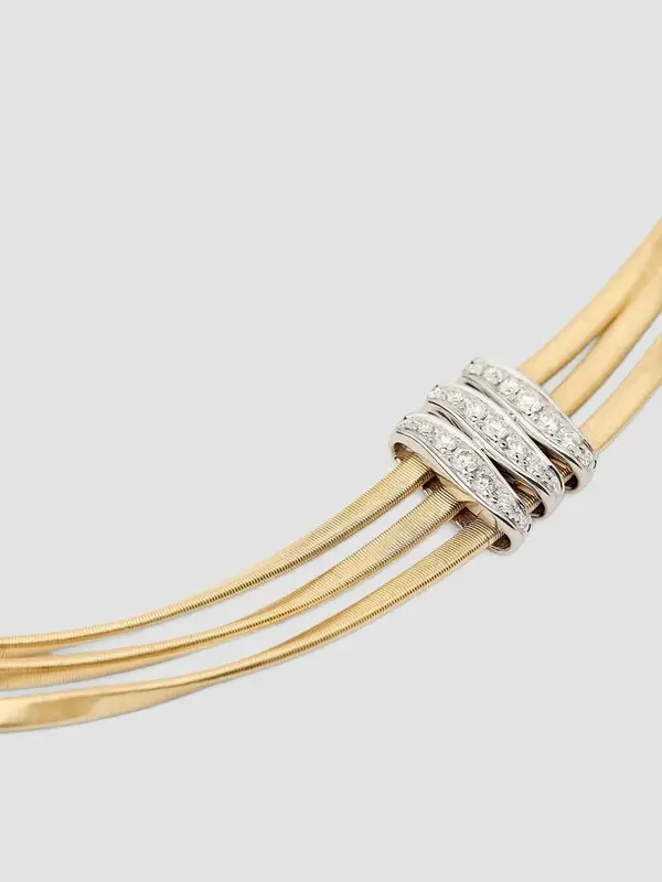 Marco Bicego Marrakech 18k Gold & 0.21 Tcw Diamond Triple-strand Necklace