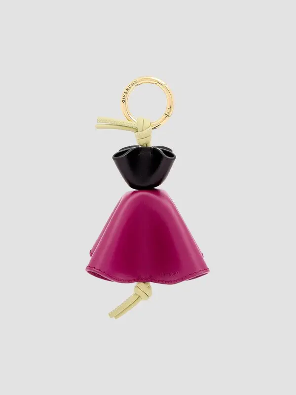 Givenchy Bicolor Dancer Charm In Nappa Leather - Pink Grey