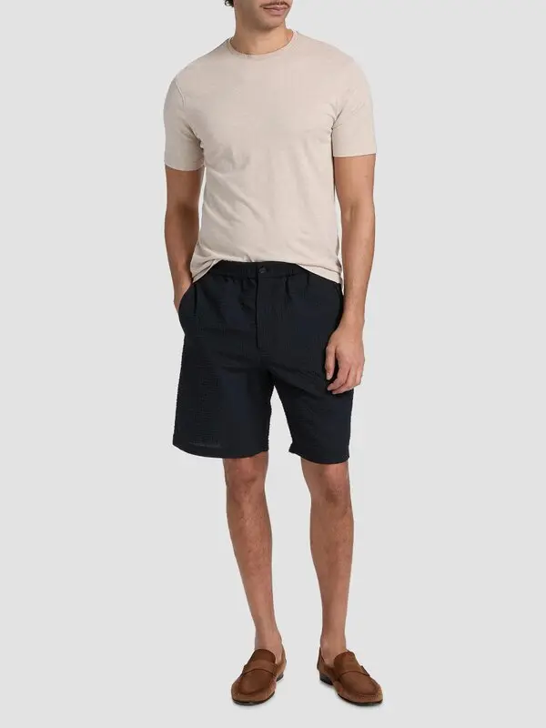 Emporio Armani Textured Tech Seersucker Shorts