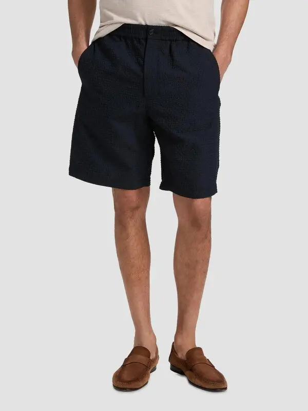 Emporio Armani Textured Tech Seersucker Shorts