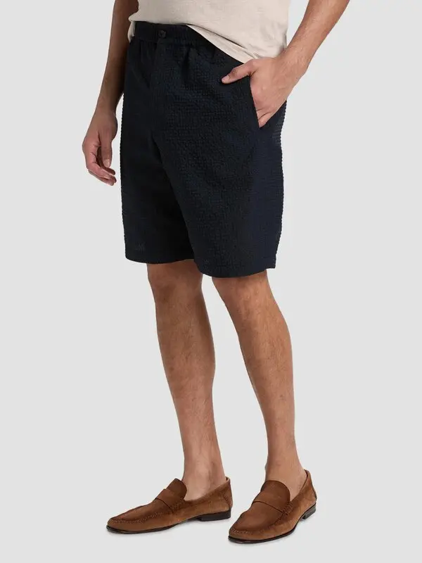 Emporio Armani Textured Tech Seersucker Shorts
