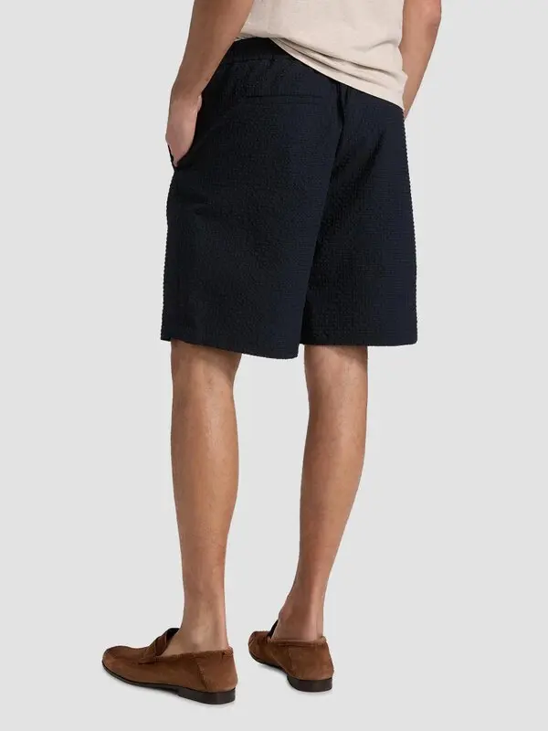 Emporio Armani Textured Tech Seersucker Shorts