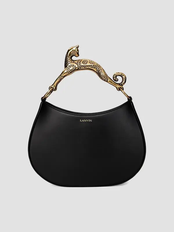 LANVIN Cat-handle Leather Hobo Bag