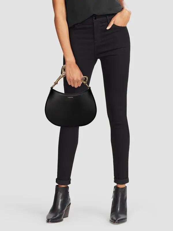 LANVIN Cat-handle Leather Hobo Bag