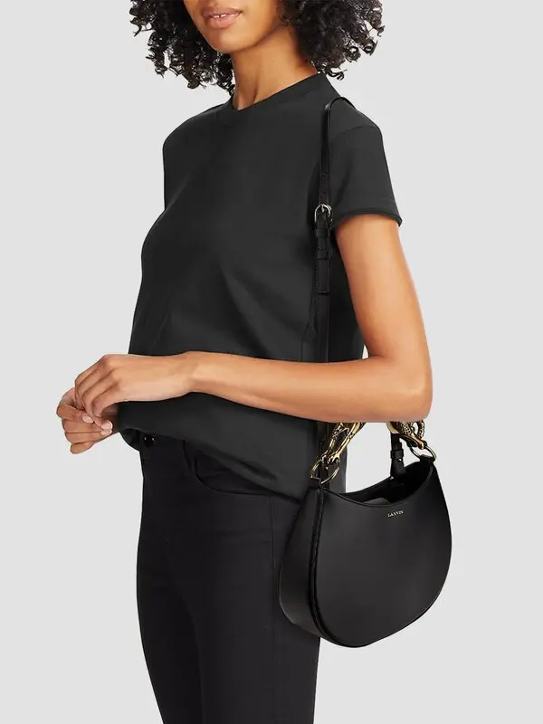 LANVIN Cat-handle Leather Hobo Bag