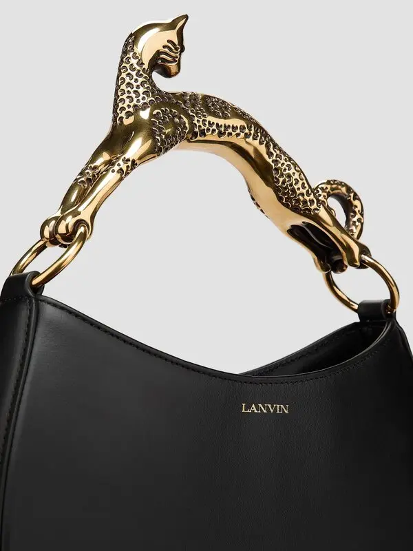 LANVIN Cat-handle Leather Hobo Bag