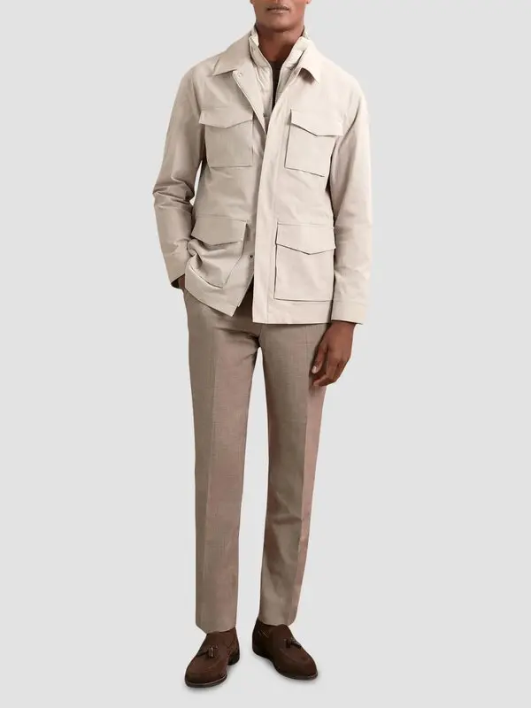 REISS Bryson Safari Jacket - Stone
