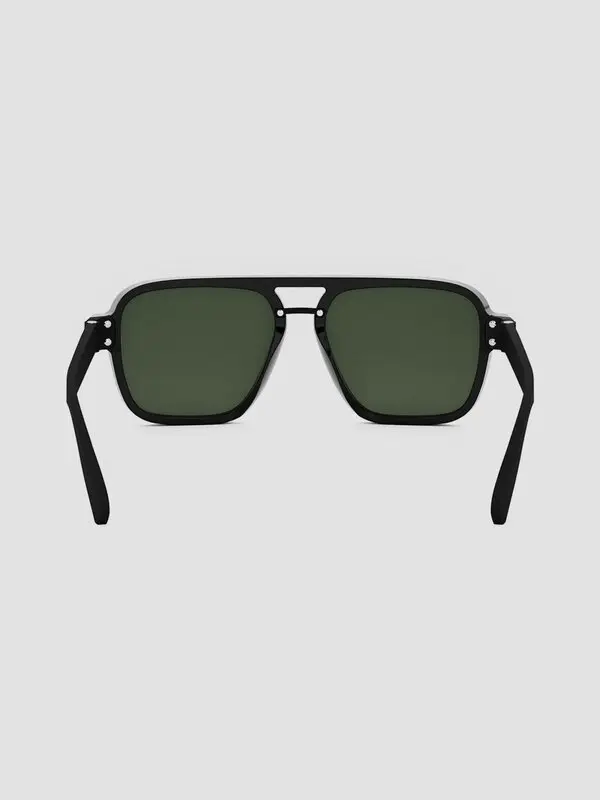 BVLGARI Aluminium 56mm Tortoiseshell Square Sunglasses - Black