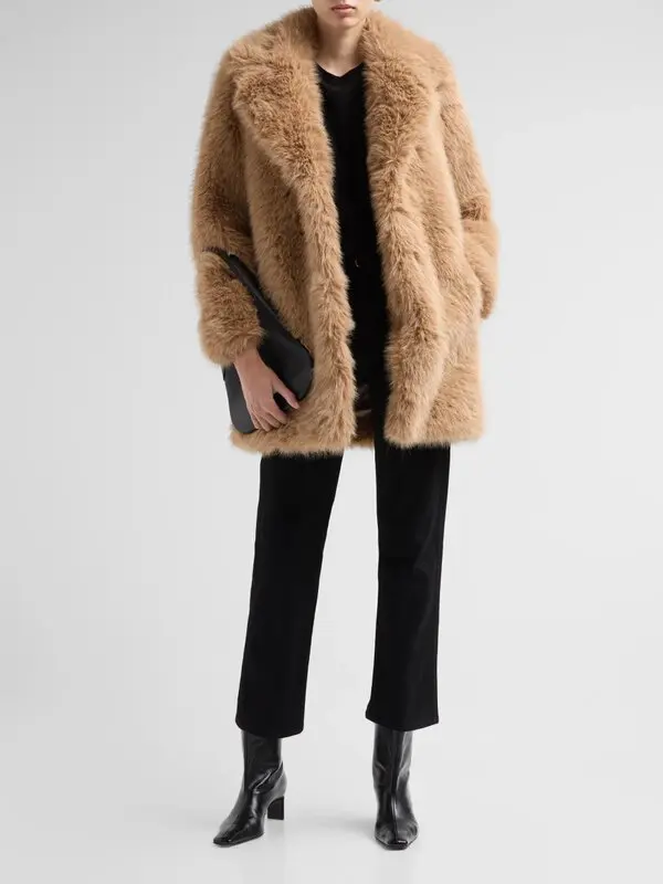 LoveShackFancy Mornet Faur-fur Coat