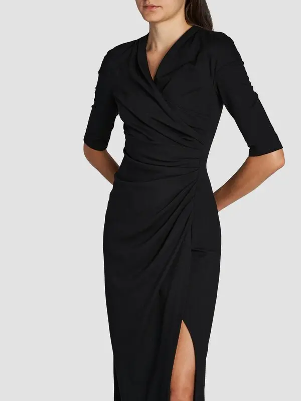 Giorgio Armani Ruched Midi-dress - Black
