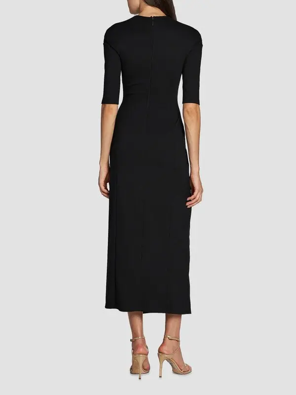 Giorgio Armani Ruched Midi-dress - Black
