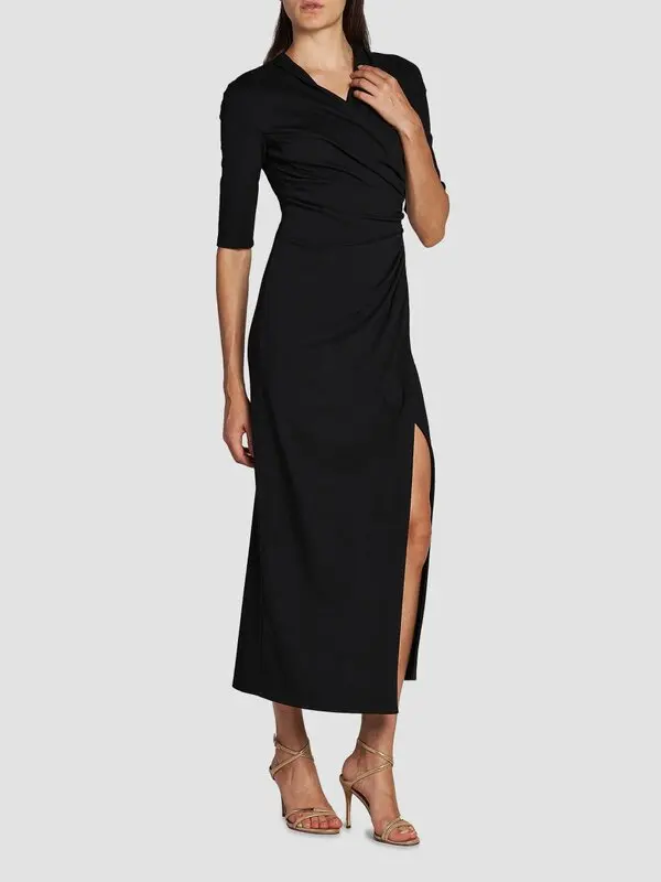 Giorgio Armani Ruched Midi-dress - Black