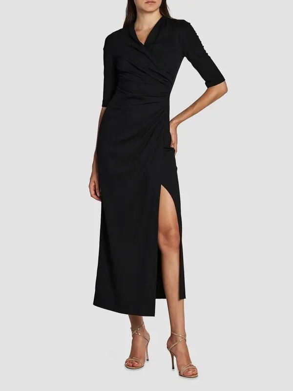 Giorgio Armani Ruched Midi-dress - Black